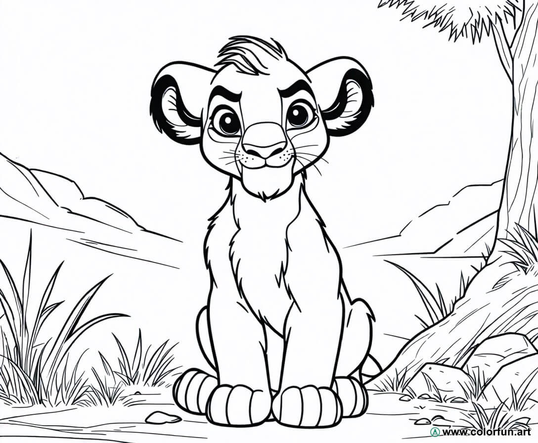 Simba En Mufasa Kleurplaten