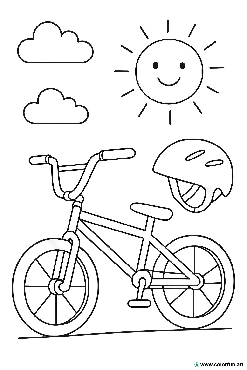 Kleurplaat van een BMX-fiets Gratis te downloaden of af te drukken