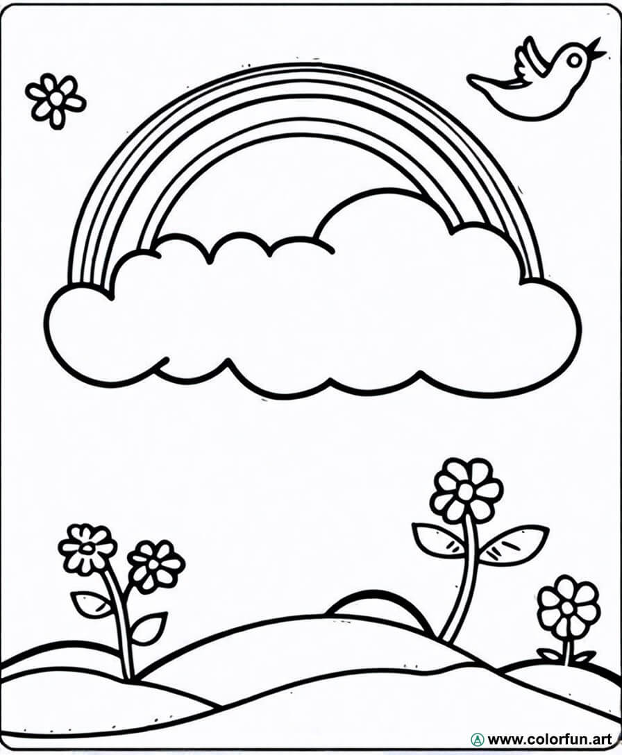 Kleurplaat Wolk